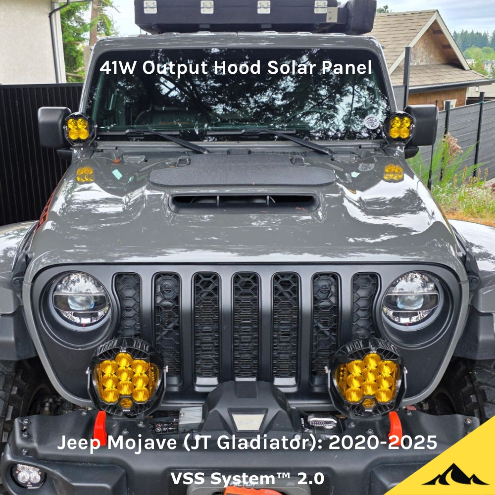 Jeep Mojave Hood Solar Panel | JT | Cascadia 4x4 | VSS System™ 2.0 ...
